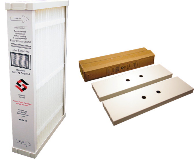 16 x 25 x 4" filter with end caps (Replaces EZ Flex filter EXPXXUNV001 ...